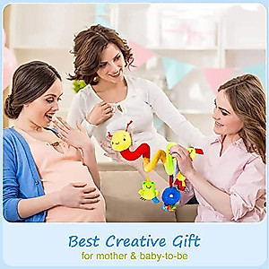 FPVERA Carseat Toys for Infants 0-6 Months Spiral Stroller Toys Newborn Toys, Plush Hanging Baby Rattle Sensory Toys 0-6 Months for Crib Mobile Bassinet for 0 3 6 9 12 Boys Girls Ideal Gifts