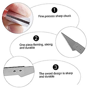 Grill Scraper Tool 10pcs Hair Puller Seafood Tools Hair Shaver Pin Bone Pliers Flat Hair Pliers Wool Puller Chicken Hair Tweezers Boneless Fish Bone Kitchen Supplies Razor Silver