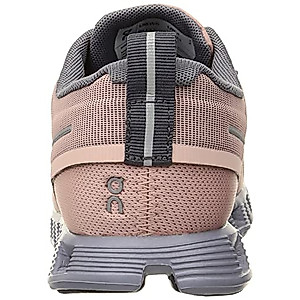 ON Women's Cloud 5 Waterproof Sneakers, Rose/Fossil, 8