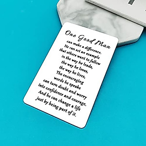 Xiahuyu Engraved Wallet Insert Card for Boyfriend Fiance Husband Good Man can Make a Difference Valentines Day Gifts Christmas Birthday Gifts Fathers Day Gift for Men Husband Uncle Dad Son Brother