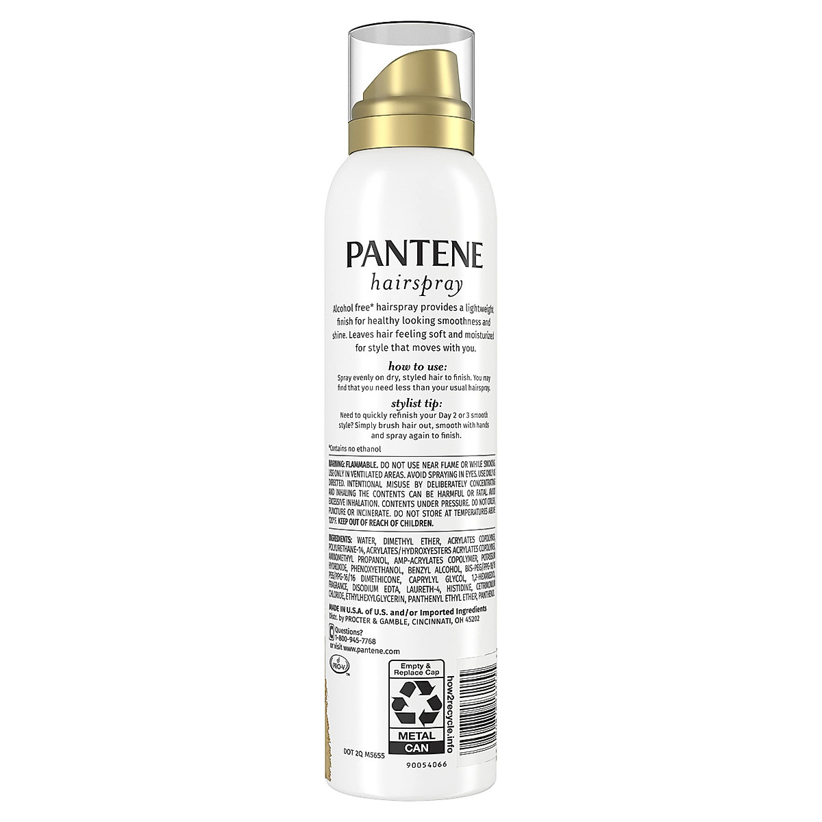 Pantene Pro-V Level 2 Lightweight Finish Alcohol Free Hairspray, Soft Touch, 7 oz