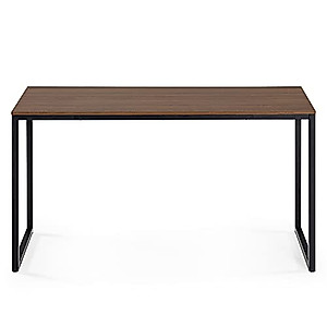 ZINUS Jennifer 55 Inch Black Frame/ Computer Workstation, Office Desk, Easy Assembly, Brown