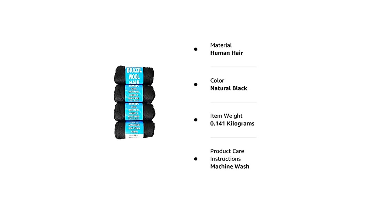 Brazilian Wool Hair Yarn Pack for Jumbo Braids & Senegalese Twists