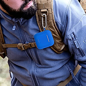 MOLOVA Protective Silicone Case Compatible with Tozo t6, Front LED Visible, Premium Accessory Shockproof tozo t6 Case Cover with Keychain. (Blue)