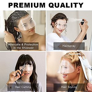 100PCS Face Shield for Shower, Clear Eyebrow Shower Visor for Adults Eyelash Extensions, Eyelid Surgery, Lash Aftercare for Salon Supplies & Permanent Makeup (100 pcs)