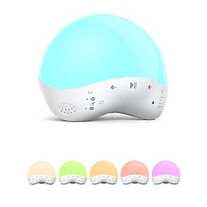 White Noise Sound Machine, Sound Machine with Warm Night Light, 25 Soothing Sounds, APP & Voice Control, Auto-Off Timer, White Noise Maker for Sleeping Baby Adults Kids, Gift for Father's Day