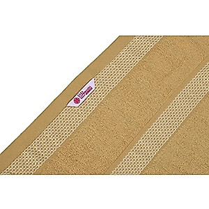 CASA COPENHAGEN Solitaire Luxury Hotel & Spa Quality, Beach Towel, 600 GSM Premium Cotton, 2 Piece Bath Sheet Set, Size - 36 x 72 Inches - Beige