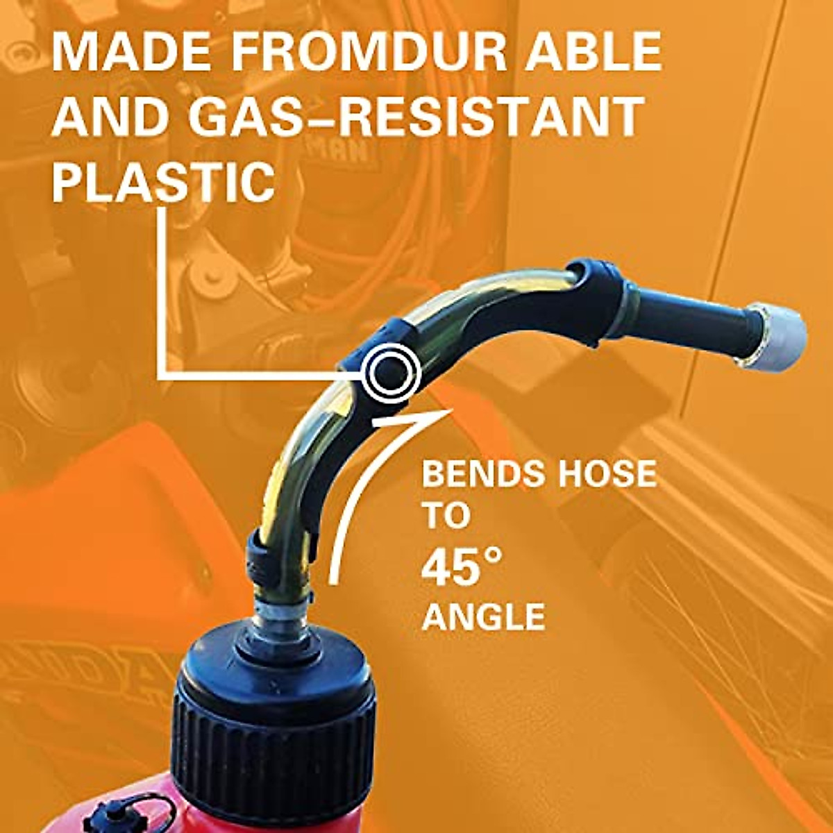 Nother Hose Bender for Racing Fuel Jug Utility Container with Perfect Angle Makes Filling Much Easier, Compatible with VP, Sportsman , black