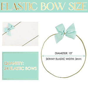 AIMUDI Stretch Loops with Pre Tied Satin Bows 10", Purple Elastic Gift Bows Stretch Bows for Gift Wrapping Stretch Cord with Bow Elastic Ribbon for Gift Boxes Party Favors (24 Pack)