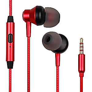 MR01 Wired Earbuds, Stereo Bass Earphones, Noise Isolation in-Ear Headphones with Mic,3.5mm Compatible with Computers/Laptop/Android/Ipad/Samsung/mp3