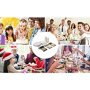 CONRADY 200 PCS Gold Star Disposable Party Dinnerware Set,25pcs Paper Plates, Dessert Plates, Paper Cups,Plastic Cutlery Set(Knives,Forks,Spoons) and 50pcs Napkins for Party Serves 25(Gold)