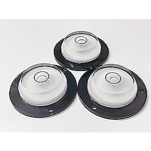 6Pcs Circular Bullseye Bubble Level with Screws Mounted Domed Multi-Directional Round Bubble Spirit Levels Precision Measuring Tools