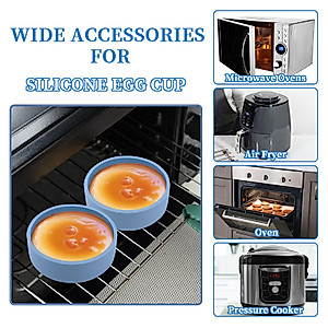 Modixun 4pcs Silicone Microwave Egg Cooker, Microwave Egg Poacher, Nonstick Poached Egg Maker Air Fryer Egg Mold for Breakfast Sandwiches Egg Bites