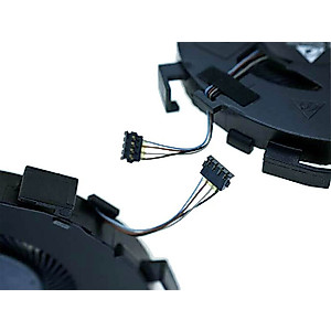 Replacement CPU + GPU Cooling Fan for HP Spectre X360 15-CH 15-CH000 15-CH011DX 15-CH075NR 15-CH008CA 15-CH010CA NS75C00-17J22 NS75C00-17J21 P/N: L17605-001 L17606-001, TPN-Q179 DC 5V 0.5A (Two Fans)