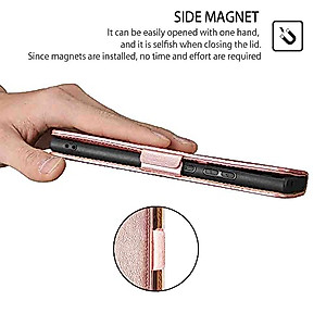 CyrGuard Phone Cover Wallet Folio Case for Oppo Reno 2, Premium PU Leather Slim Fit Cover for Reno 2, 1 Photo Frame Slot, Friendly Fit, Golden