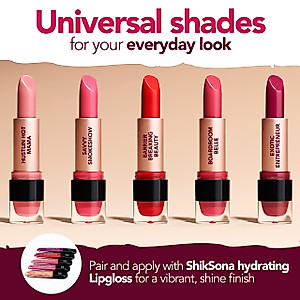 ShikSona Savvy Smokeshow | Vegan, Creamy, Full Coverage Matte Lipstick in a Timeless, Deep Bold Pink shade (with Blue Undertone)