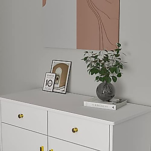 Homsee Shoe Storage Cabinet with 2 Doors & 2 Drawers, 4-Tier Freestanding Wood Shoe Rack Organizer with Adjustable Shelves for Entryway, Hallway, Bedroom, White (31.5”L x 13.8”W x 39.4”H)