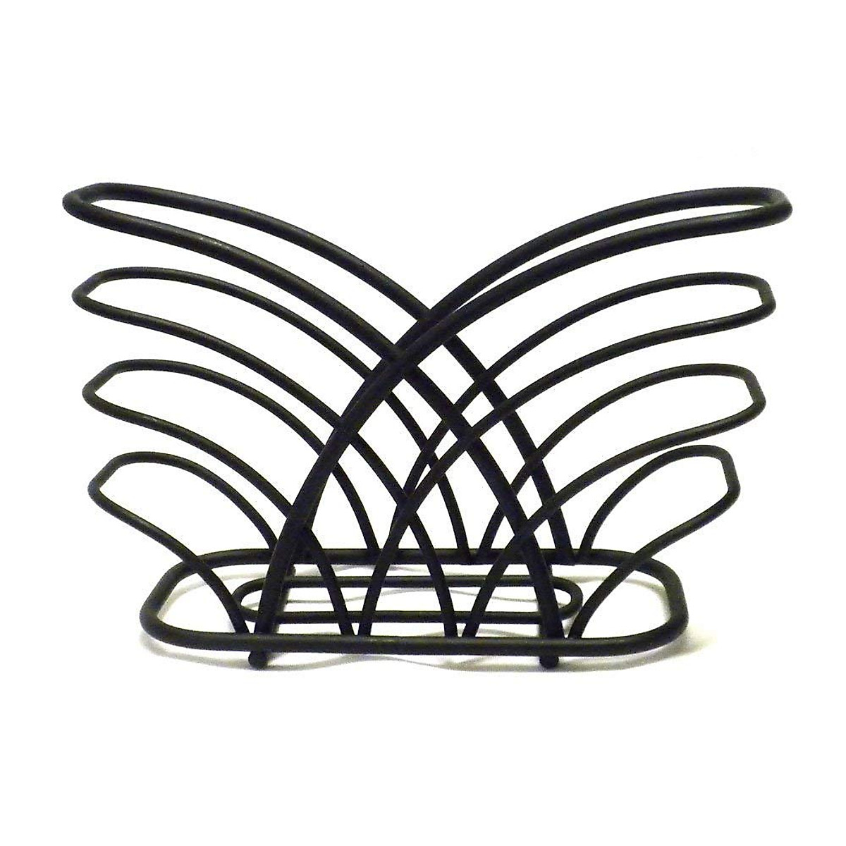 Spectrum Flower Napkin Holder (Black) - Dispenser & Décor for Kitchen, Dining Room, Outdoor, & Bar Tabletop Storage