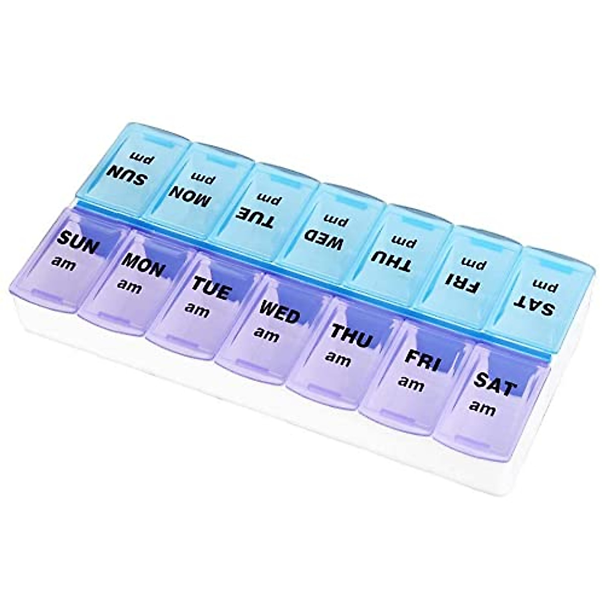 (TM) Weekly 7-Day AM and PM Travel Pill Container Medicine Box with 14 Compartments Home Supplies Organizers and Storage