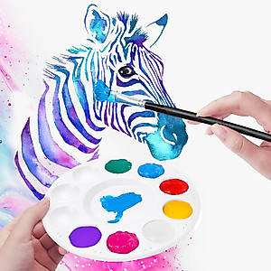 6 Pack Paint Tray Palettes, Plastic Paint Pallet for Kids Art Painting Palette for Painting or DIY Craft Class, White