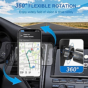 Car Vent Phone Mount, [Upgraded Steel Hook] Car Phone Holder Mount, Stable Air Vent Clip Cell Phone Holder for Car, Universal Car Cradle Compatible with iPhone 14/13/12 Pro Max/Samsung S22 All Phones