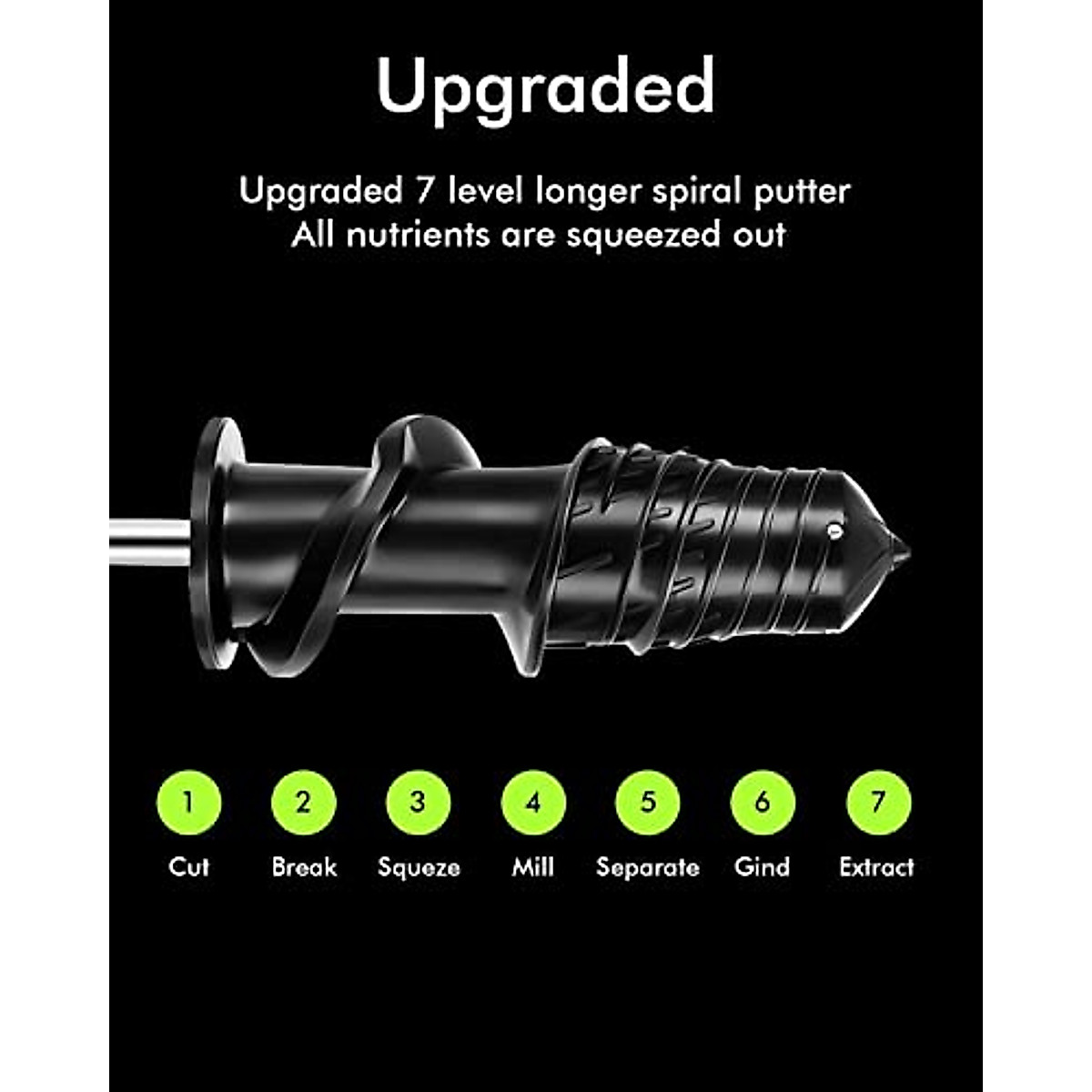 SiFENE Slow Masticating Juicer Machine, 3” Wide Dual Chute Cold Press Juicer with Anti-Clog Function, Ideal for Celery, Wheatgrass, Fruit and Vegetable Juice Extractor, BPA-Free, Easy to Clean