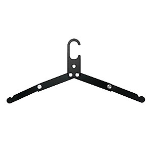 Tsnamay 2Pcs Black Closet Clothes Hangers Folded Hangers Travel Hangers Metal Aluminum Hanger