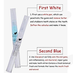 Emcgicc Natural Plant Substance - Pet Teeth Repairing Kit, Pet Dog/Cat Teeth Cleaning Pen for Dental Care, Dog Cat Tooth Scaler Pet Teeth Whitening Pen Tool, Pet Dog/Cat Beauty Toothbrush (1set)