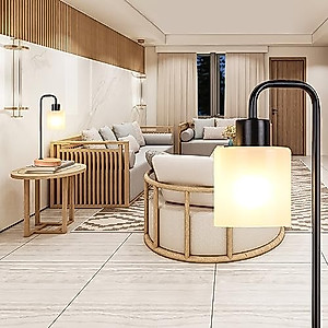 AdiyZ Lamps for Nightstand Set of 2 - Industrial Bedside Table Lamp for Bedroom - Modern Small Desk Light for Living Room 3-Way Dimmable Side Night Lamps for Reading (Black & 2 LED Bulbs Included)