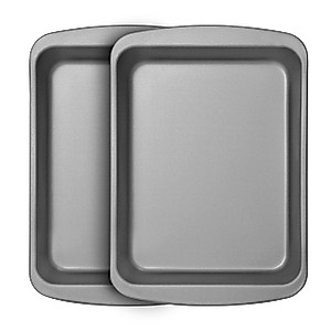 OvenStuff Set of Two Nonstick Toaster Oven Bake & Roast Pans, Gray, HG255-AZ