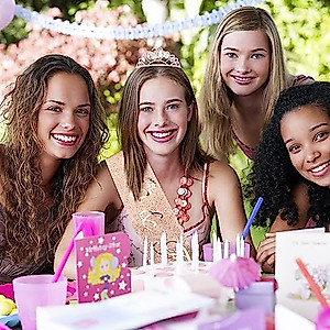 30th Birthday Decorations for Girls, Rose Gold Sweet Rhinestone Tiara Crown, Happy Birthday Cake Toppers, Birthday Queen Sash with Pearl Pin, Number Candles