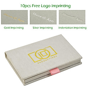 Custom Linen Flash Drive case with Personalized Logo for Wedding Photographer Client Gift, Wedding Photography Packaging (No Logo Imprint)