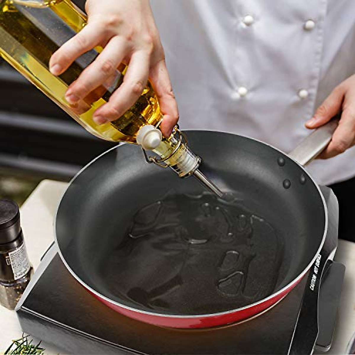 Techwood 1100W Portable Electric Coil Hot Plate Single Burner for Cooking, Countertop Cooktop Stainless Steel Electric Stove, Easy Clean, Upgraded Version