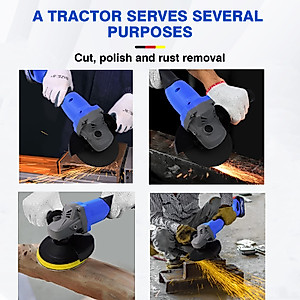 Cordless Grinder,21V Lightweight Angle Grinder Set with 3.0Ah Lithium-ion Battery,Charger,10000 RPM Brushless Motor,4-1/2'' Blade, Electric Brake, 2-Position Handle,Grinder Tool Kit for Metal Wood