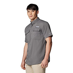 Columbia Men's Standard Blood and Guts IV Woven Short Sleeve, City Grey, XX-Large