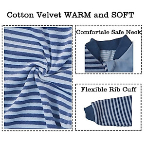 Toddler Sleeping Sack Long Sleeve 9-24M Cotton Velvet Tog 2.0 Warm12-18 Months Baby Wearable Blanket Soft Sleeping Bag with Arms 4 Seasons