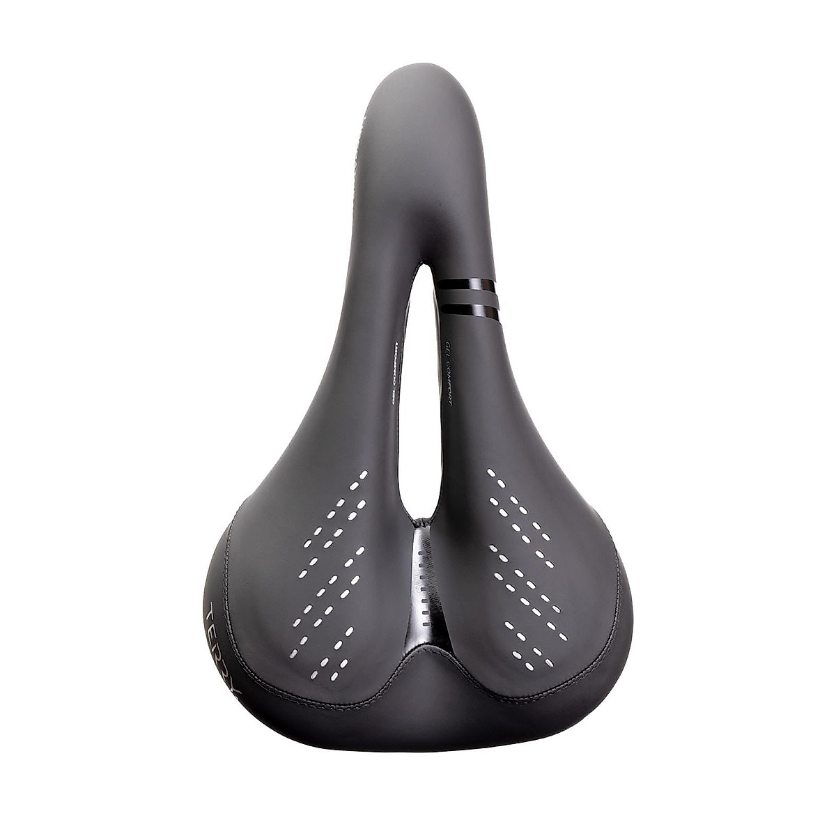 Terry Liberator Y Gel Italia Saddle - Ergonomic Foam/Gel Padded Bike Seat - Men's Comfortable Seat Cushion, Bike Seats for Men - Dura-Tek Synthetic Cover, Center Cutaway