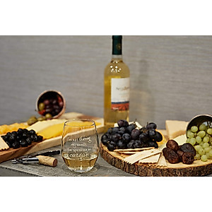 Lushy Wino - I'm Not Slurring My Words. I'm Speaking in Cursive | 18oz. Etched Stemless Wine Glass: Dishwasher Safe Funny Wine Glasses For Women in Gift-Ready Box