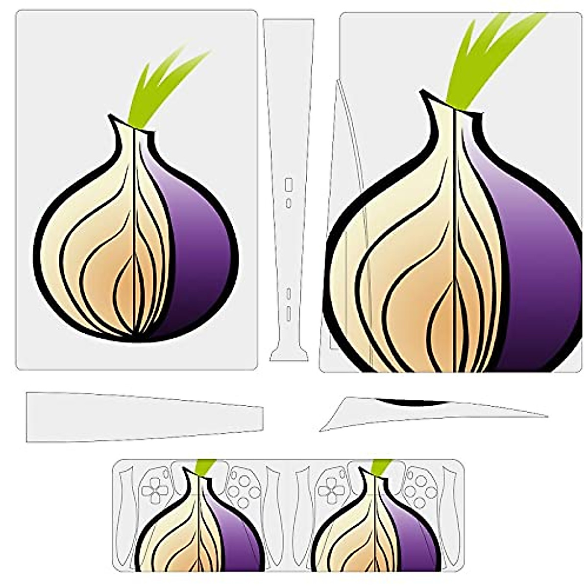 PlayStation 5 optical drive version sticker protective cover, Tor Logo ps5 controller protective shell (compatible with ps5 optical drive)