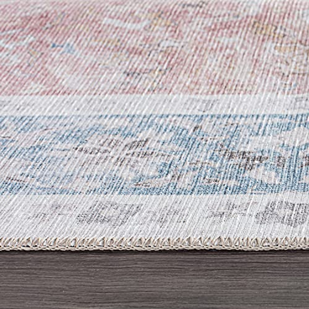 Rugshop Bohemian Distressed Stain Resistant Flat Weave Eco Friendly Premium Recycled Machine Washable Area Rug 2'1"x3' Rust