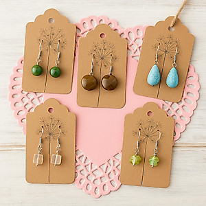 100pcs Kraft Paper Gift Tags with String, Blank Gift Bags Tags Price Tags(Brown)