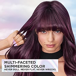 L'Oreal Paris Feria Multi-Faceted Shimmering Permanent Hair Color Hair Dye, V48 Violet Vixen (Intense Medium Violet)