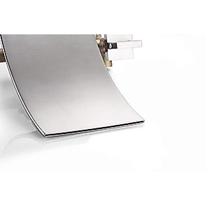 SUMERAIN Wall Mount Waterfall Tub Faucet 3 Hole Brushed Nickel Bathtub Faucet, Extra High Flow Rate