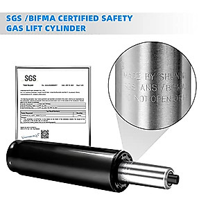 Omyoffice Adjustable Gas Lift Cylinder for Office Chairs, Black, 1000LBS Capacity