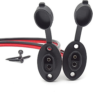 Ygdyxautoc 2Pack SAE Connector 1FT 12AWG SAE Cable - SAE Power Socket Sidewall Port to SAE Connector Extension Cable, Waterproof SAE Plug Extension Cord for Motorcycle, Boat, Solar Panel (1FT)