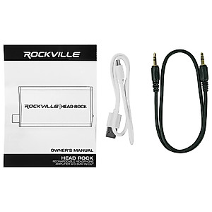 Rockville HeadRock Battery Powered Rechargeable Personal Headphone Amplifier Amp, Black