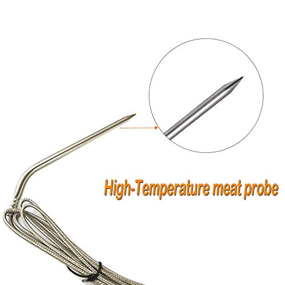 BBQ Future 2-Pack BBQ Grill Meat Temperature Probe for Camp Chef Pellet Grills, Stainless Steel PRO Digital Thermostat Probe