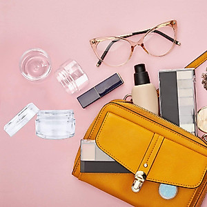 20g/20ml Cosmetic Container Jars Clear Plastic Empty Round Jars with Screw Cap Lid for Organizing Cosmetic, Lotion, Creams, Food, Pet Food, Kitchen Seasoning and More (20 Pieces)