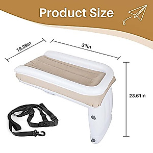 CIONIC Inflatable Airplane Bed for Kids, Baby Travel Bed on Plane, Infant Blow Up Air Mattress, Toddler Sleep Bed Fits Air Plane Economy Seats, Car Seat and Train Seat