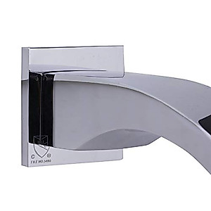 ALFI brand AB3301 Curved Wallmount Tub Filler Bathroom Spout, Polished Chrome